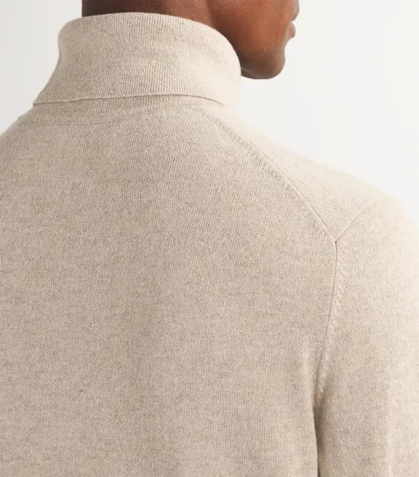 Harrods Cashmere Rollneck Sweater - Beige