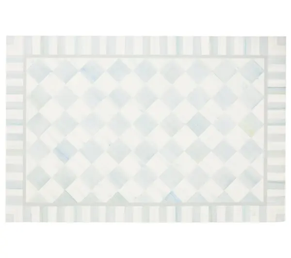MACKENZIE-CHILDS Sterling Check 2 'x 3' Floor M T - One-color