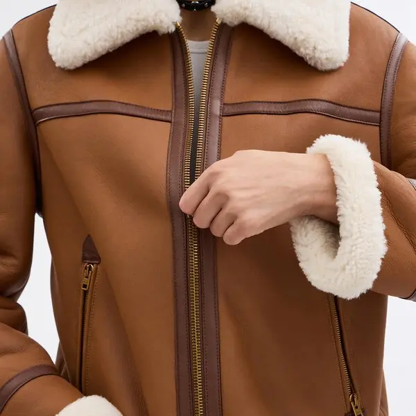 COACH Shearling Aviator