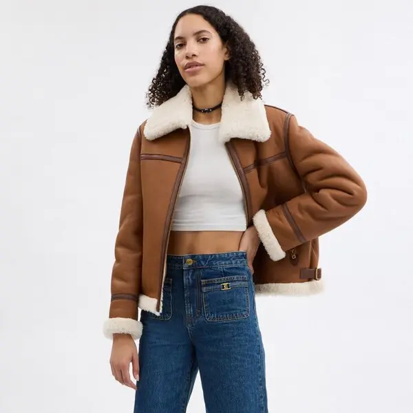 COACH Shearling Aviator