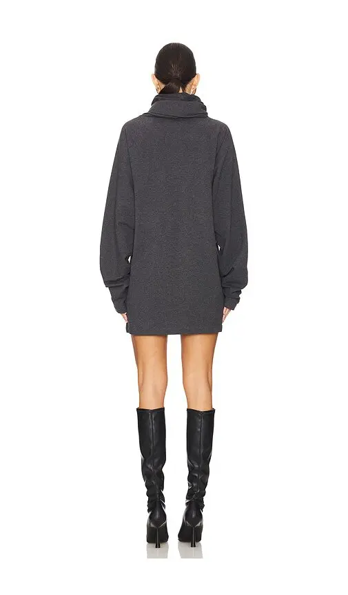 Norma Kamali Oversized Raglan Sleeve Turtleneck Mini Dress
