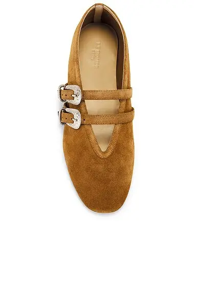 Le Monde Beryl Claudia Western Buckle Ballet Slipper - Taupe