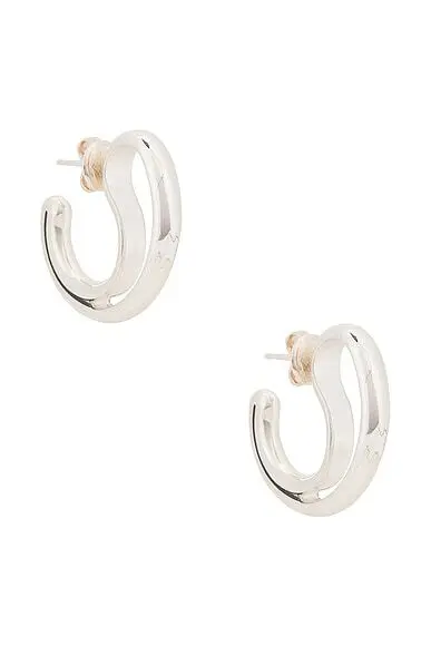 Bottega Veneta Hoop Earrings - Silver