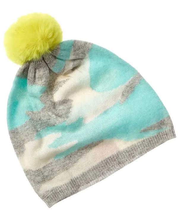 Brodie Cashmere Camo Cashmere Hat In Grey - 60% Off  display picture 3