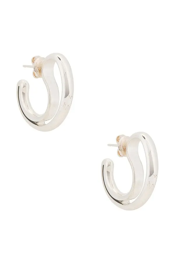 Bottega Veneta Hoop Earrings - Silver
