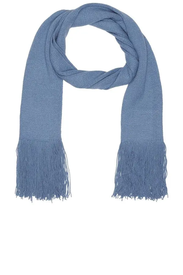Gabriela Hearst Staffordshire Scarf In Blue - Light Blue Denim