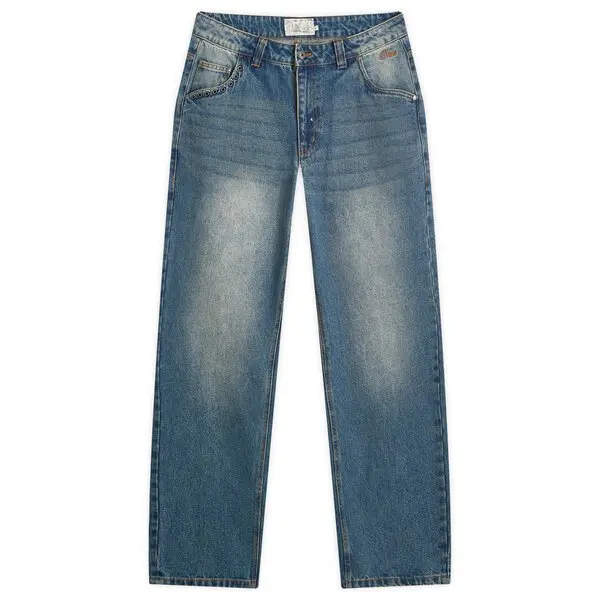 DIME Classic Relaxed Denim Pants - Sandblasted Indigo