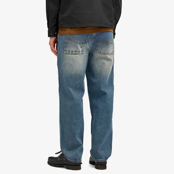 DIME Classic Relaxed Denim Pants - Sandblasted Indigo