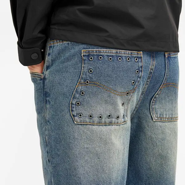 DIME Classic Relaxed Denim Pants - Sandblasted Indigo