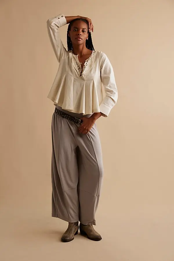 Free People Wide-leg Knit Pants