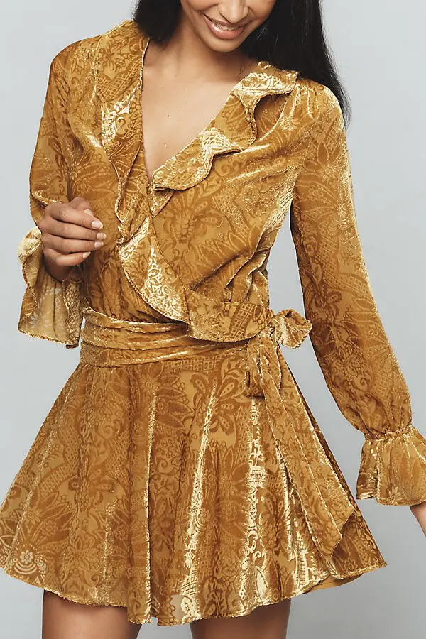 slim fit dress slacks Velvet Sequin Mini Dress
