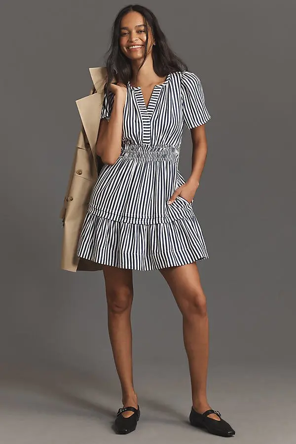 ruffle dress midi ASTR the Label Wedelia Dress in White
