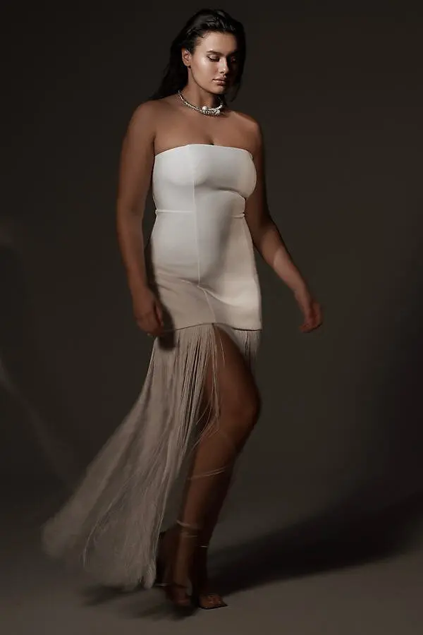 mare mare strapless fringe hem maxi dress Mare Mare Strapless Fringe-Hem Maxi Dress In Black - 30% Off
