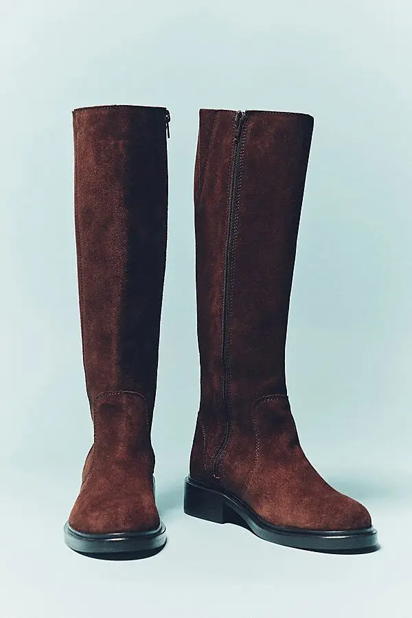 Anthropologie Tall Riding Boots - Brown Suede