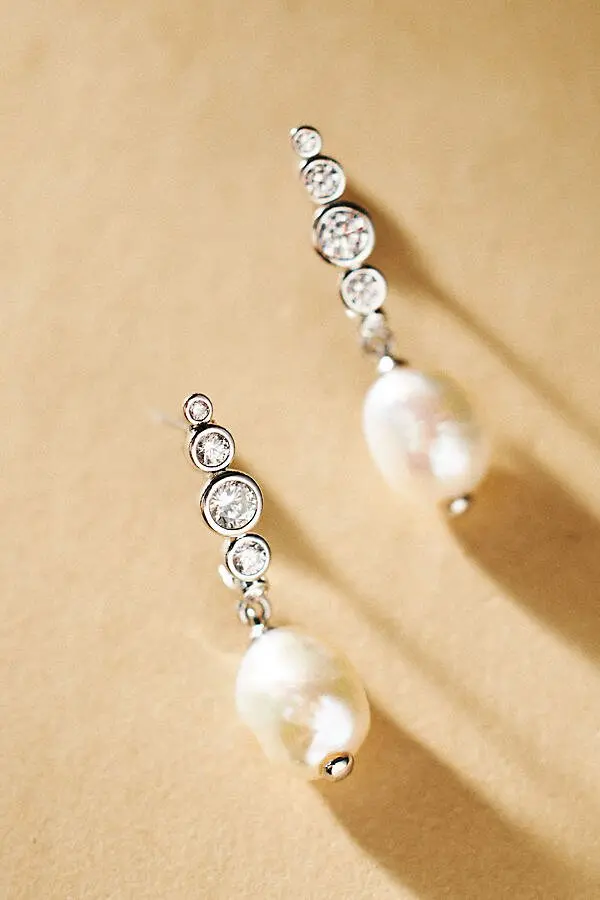 Nadri Siren Pearl Drop Earrings