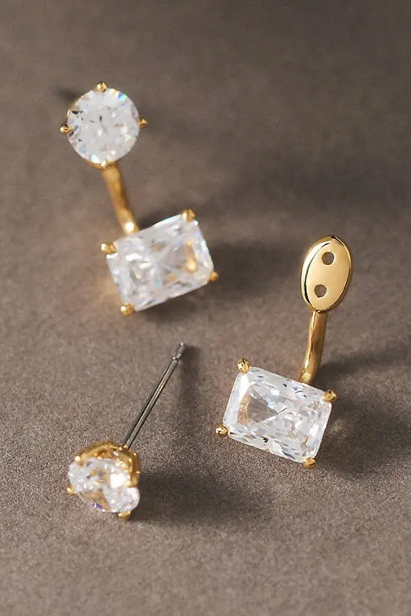 Nadri A La Carte Jacket Earrings - Gold