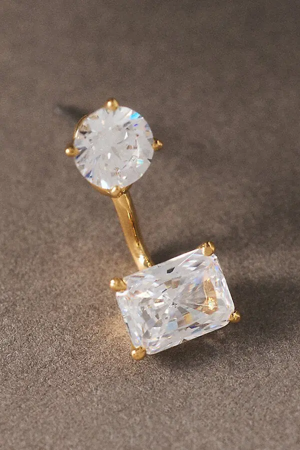 Nadri A La Carte Jacket Earrings With Crystal Studs