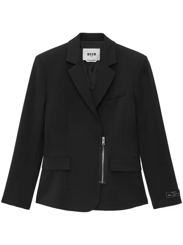 MSGM Zipped Single-breasted Blazer