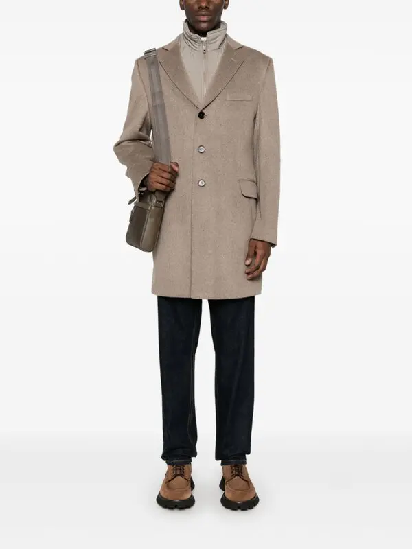 FAY Double-layer Coat - Brown