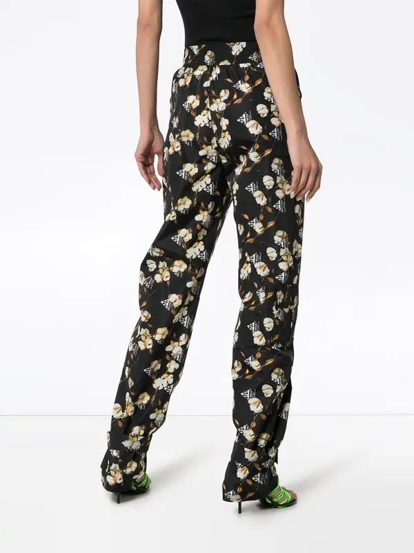 Off-White Floral Print Track Pants