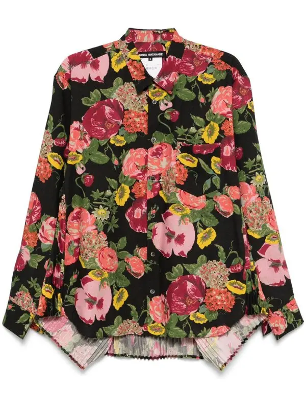 Junya Watanabe Floral-print Shirt - Black