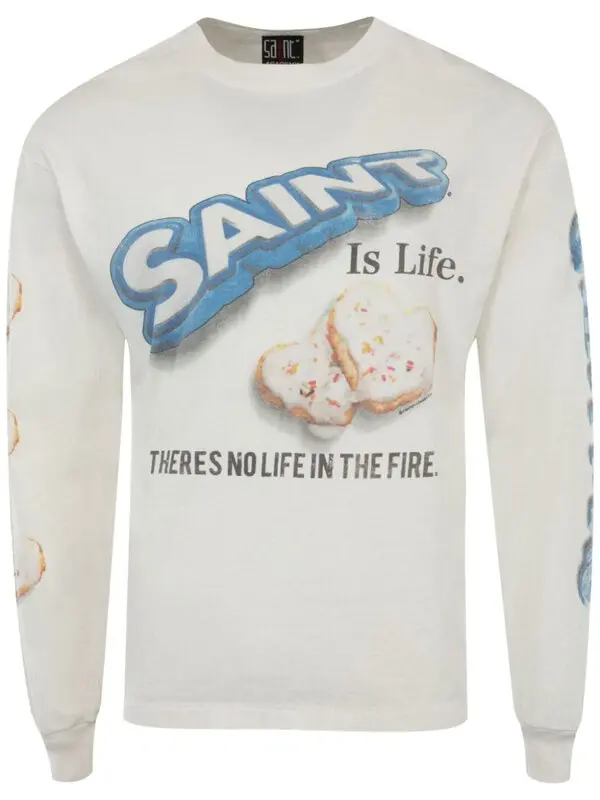 Saint Mxxxxxx X Shermer Academy Long-Sleeve T-Shirt In White - 23 