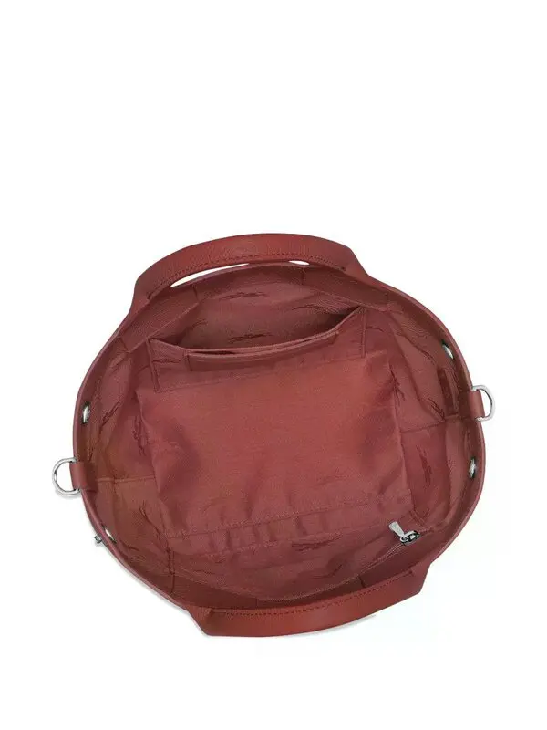 Longchamp Le Roseau Leather Tote Bag - Red