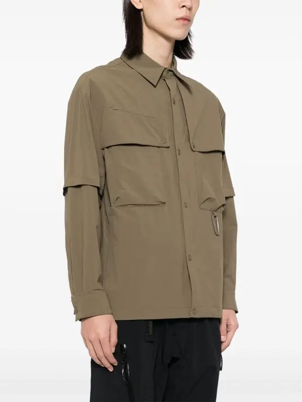 SPOONYARD Detachable-sleeve Shirt - Brown