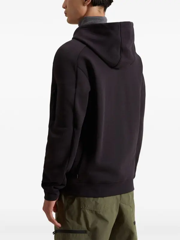 Woolrich Logo-print Zip-up Hoodie - Black