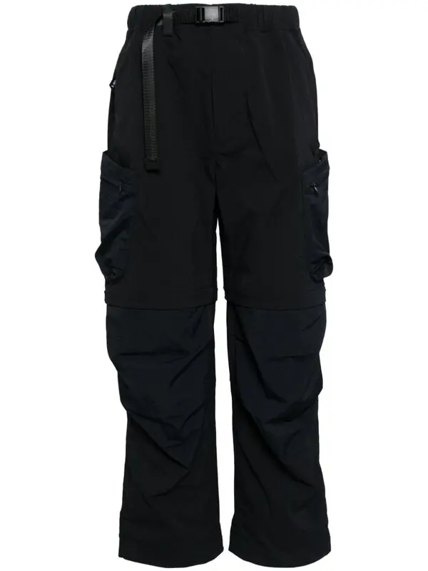 SPOONYARD Belted Tapered Cargo Trousers - Black