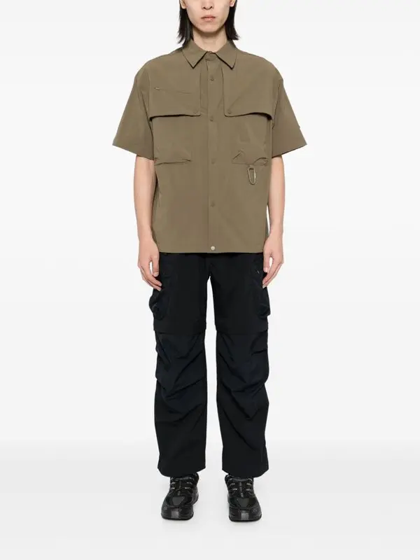 SPOONYARD Belted Tapered Cargo Trousers - Black