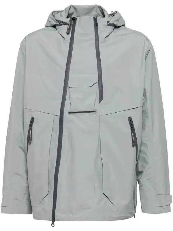 SPOONYARD Concealed Hood Windbreaker - Grey
