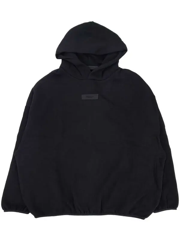 Fear Of God Panelled Hoodie With Front Logo Patch - Black