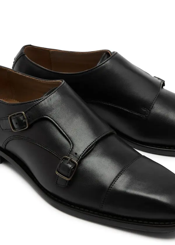OLIVER SWEENEY Coombe Leather Monk Strap Shoes
