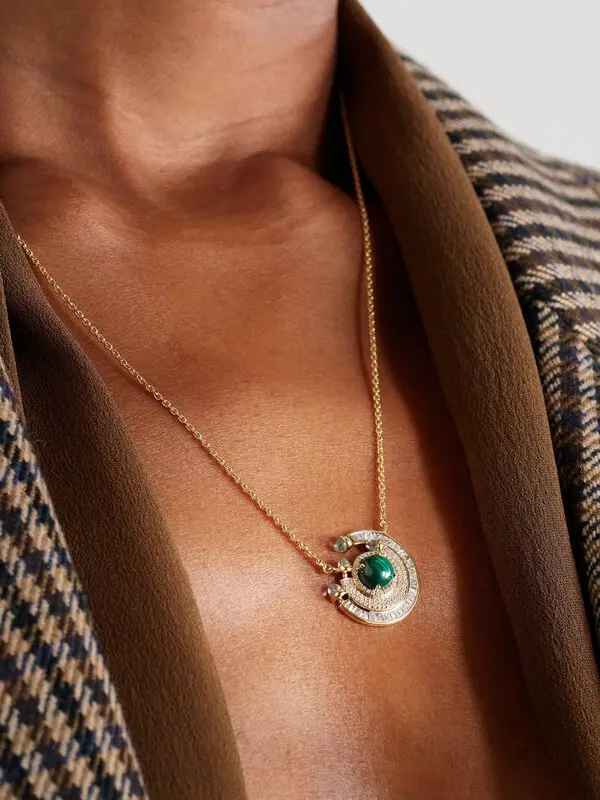 ANANYA Chakra 18-karat Multi-stone Pendant Necklace