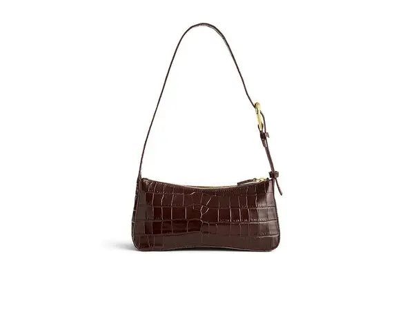 Madewell Organic Buckle Croco Shoulder Bag