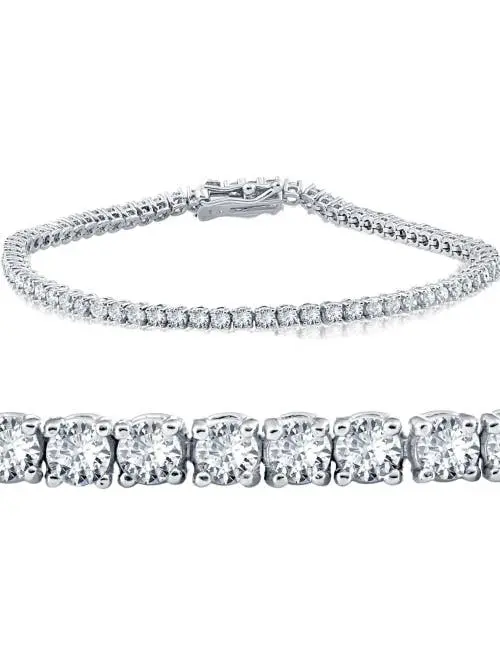 BLISS DIAMOND 2 Cttw Lab Grown Diamond Tennis Bracelet - 14k White Gold