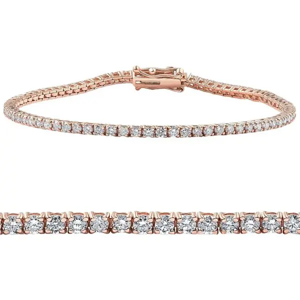 BLISS DIAMOND 2 Ct Lab Grown Diamond Tennis Bracelet - 14k Rose Gold