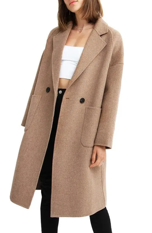 BELLE & BLOOM Double-breasted Wool-blend Coat