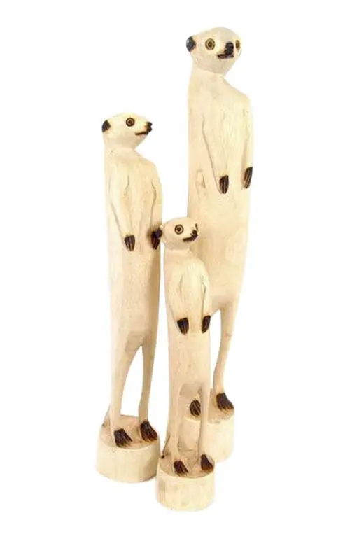 MBARE Hand Carved Standing Meerkat