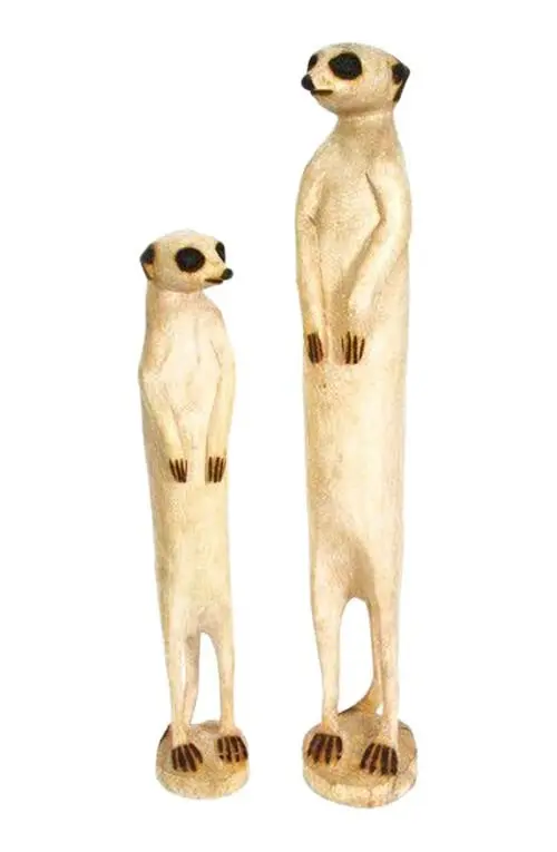 MBARE Hand Carved Standing Meerkat