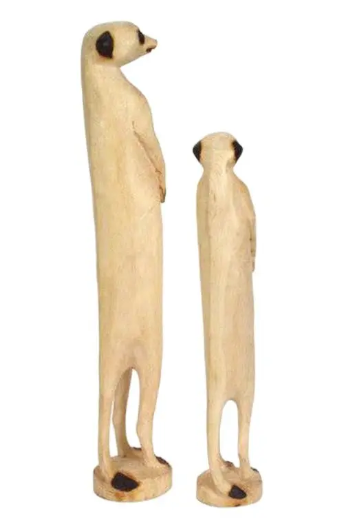 MBARE Hand Carved Standing Meerkat