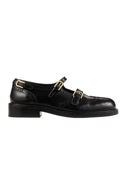 Sandro Mary Jane Leather Loafers - Black