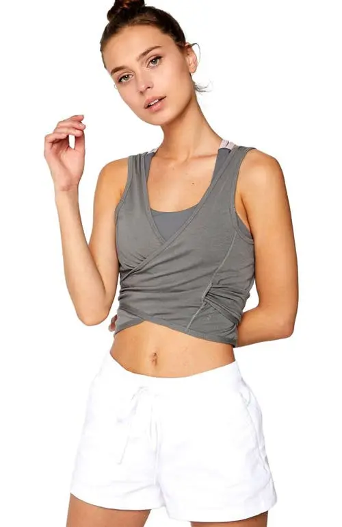 REBODY Metamorph Wrap Tie Tank - Stone Olive