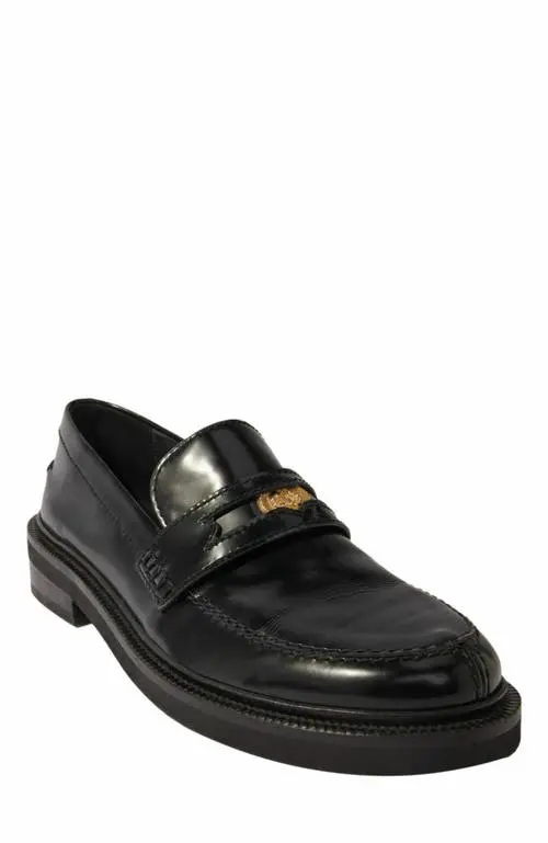 Maje Leather Loafers - Black