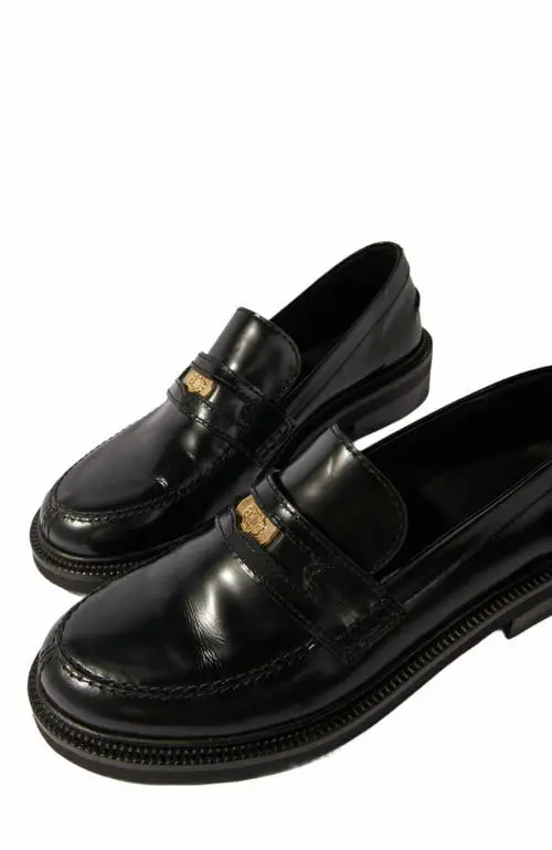 Maje Leather Loafers - Black