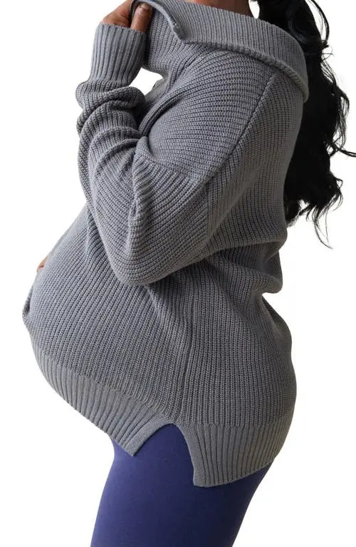 Ingrid & Isabel® Quarter Zip Maternity Sweater