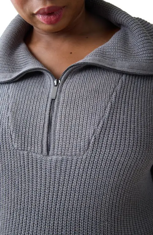 Ingrid & Isabel® Quarter Zip Maternity Sweater
