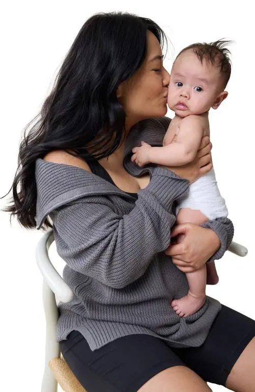 Ingrid & Isabel® Quarter Zip Maternity Sweater