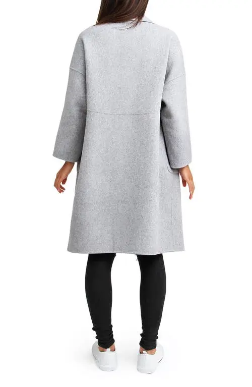BELLE & BLOOM Publisher Double-breasted Wool-blend Coat - Grey Marle